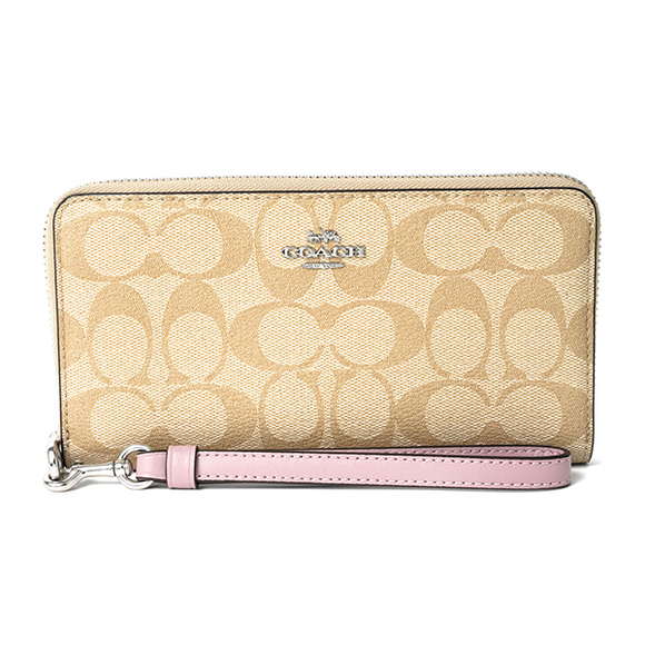 Coach | Bags | Coach Signature Long Wallet Khaki Ice Purple | Poshmark